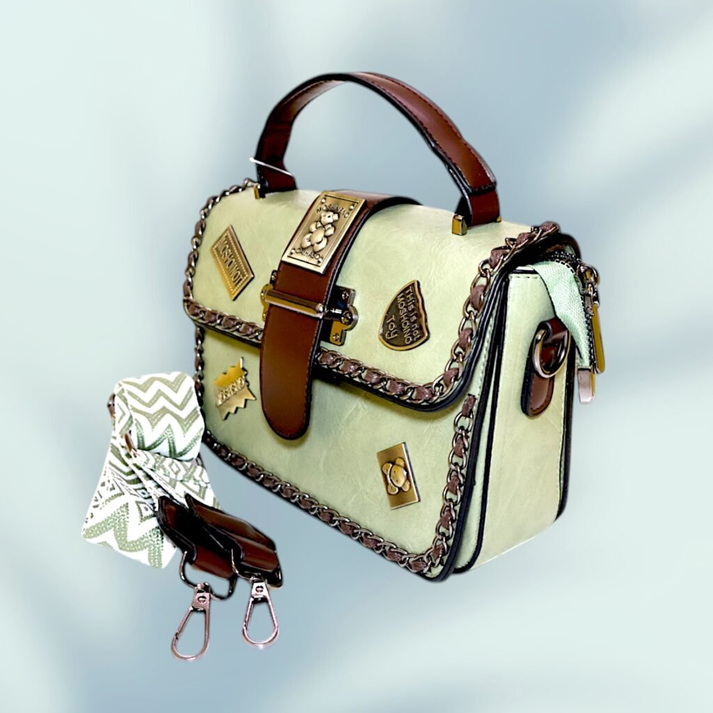 Chic Small Light Green Handbag with Embellished Detailing – UPR World
