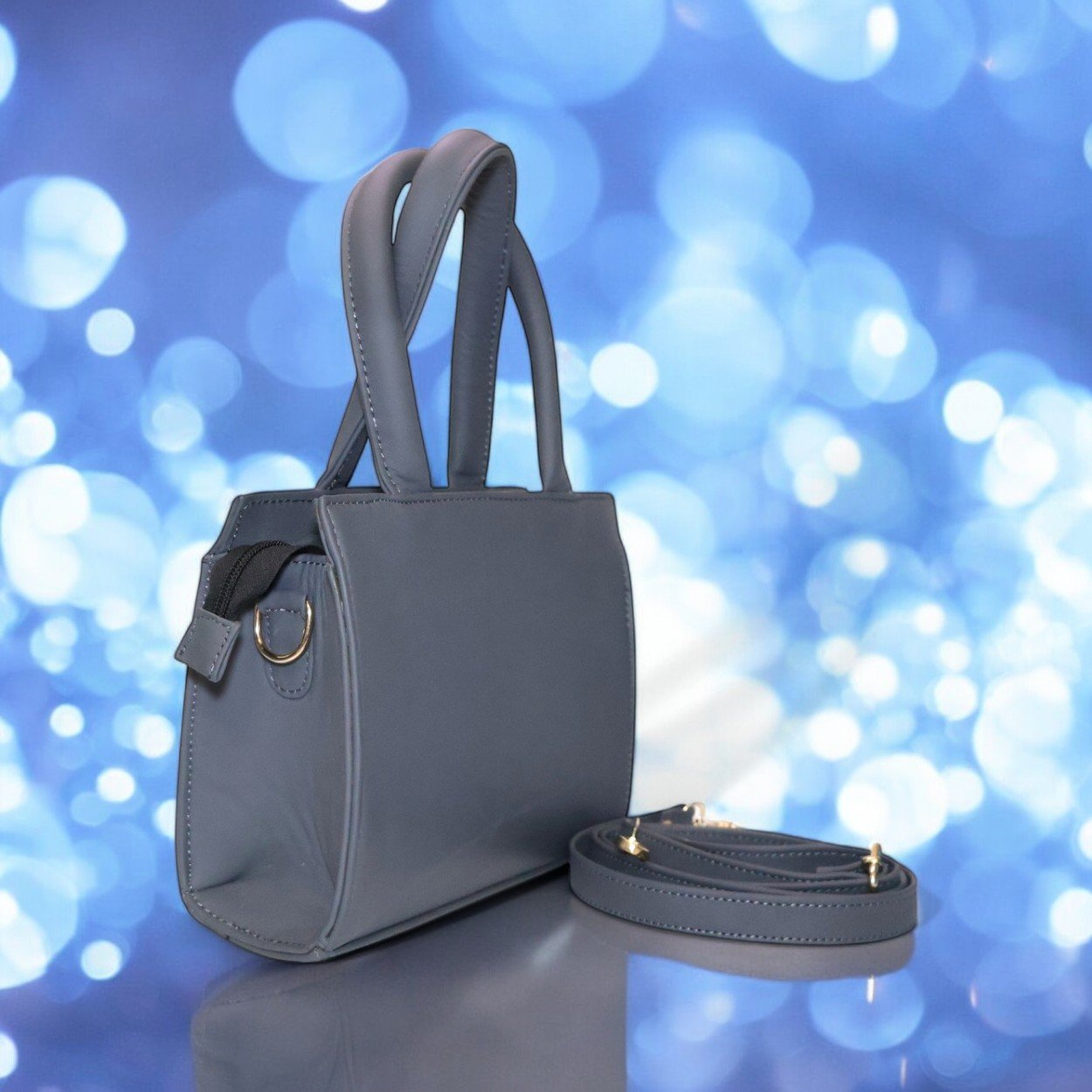Luxury Genuine Grey Leather Handbag - UPR World