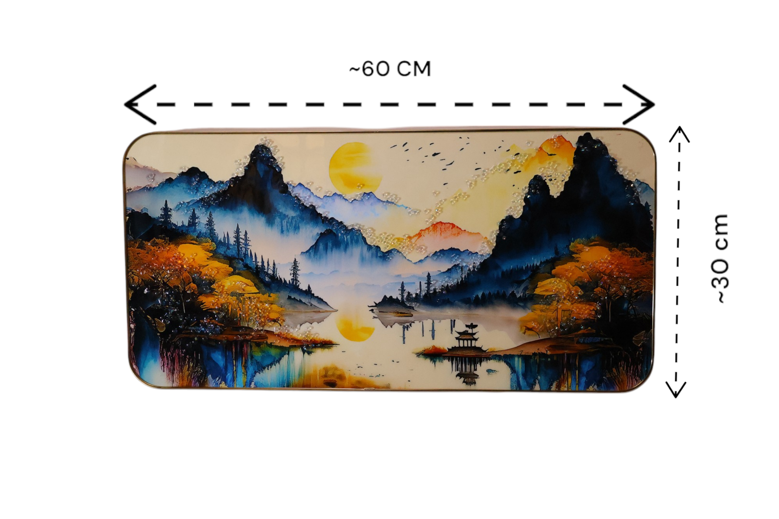 Serene Abstract Morning Scenery – Sunrise Over Mountains & Lake – UPR World
