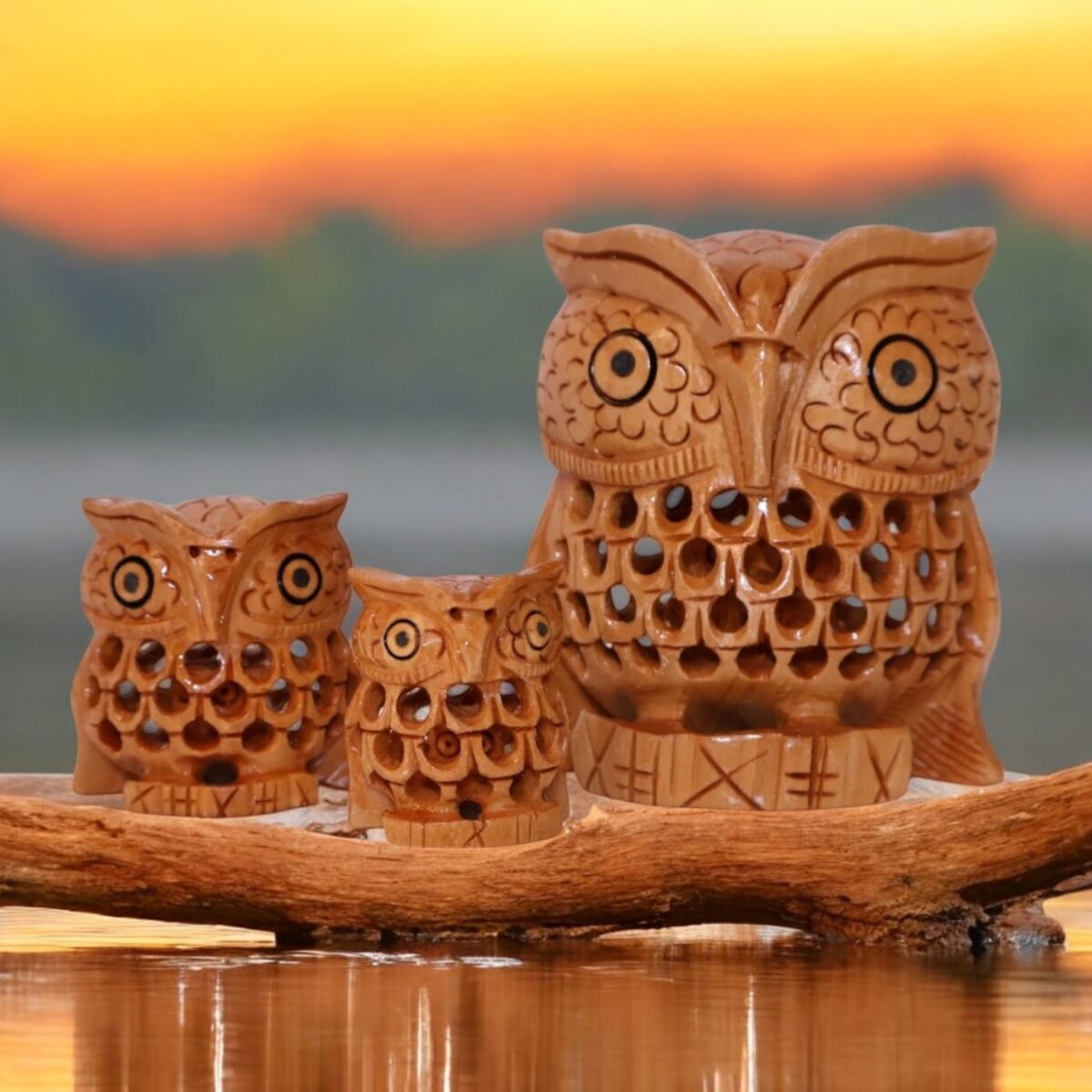 Three Owl Family Set – A Symbol of Wisdom & Prosperity – UPR World