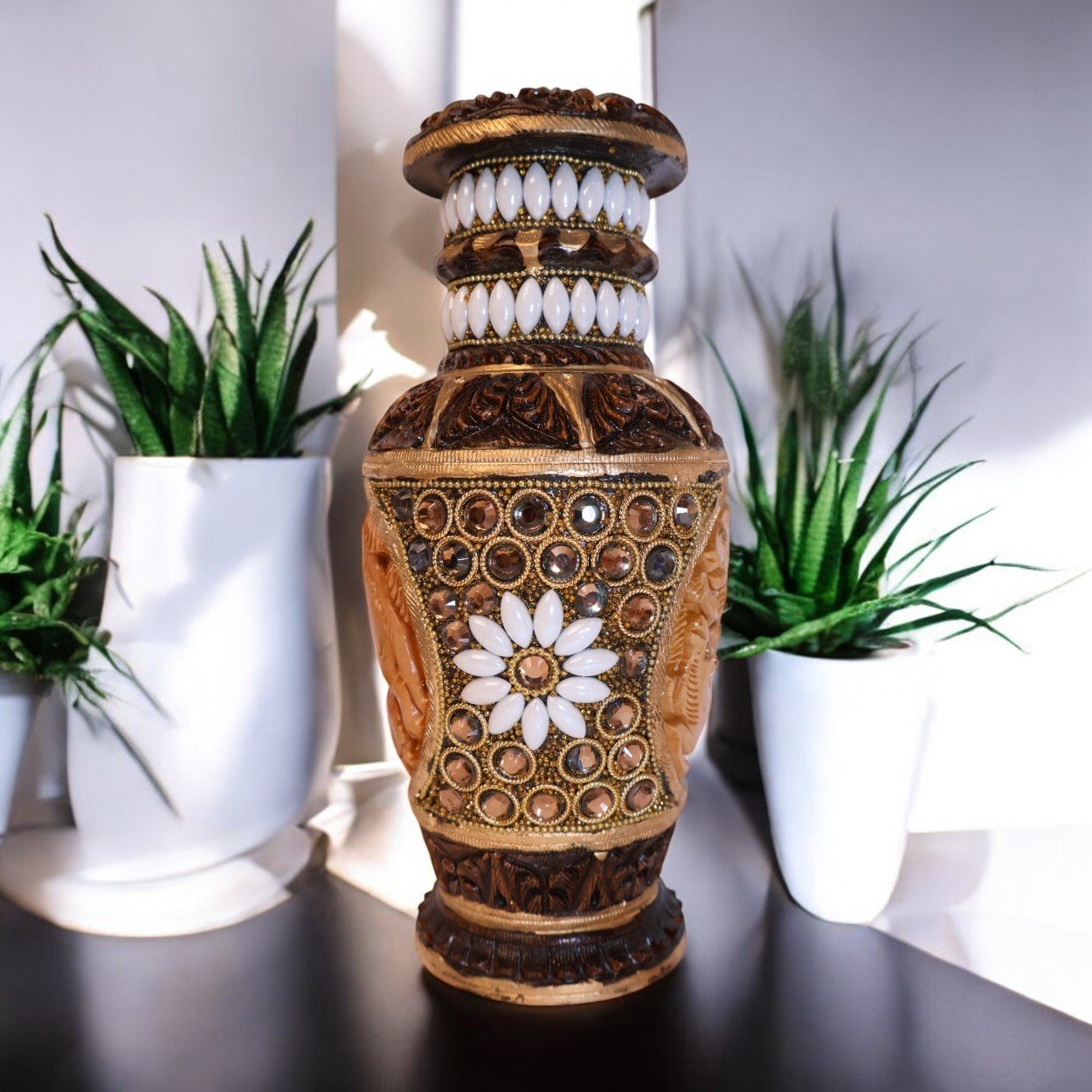 Handcrafted Wooden Vase – A Symbol of Elegance & Artistry – UPR World