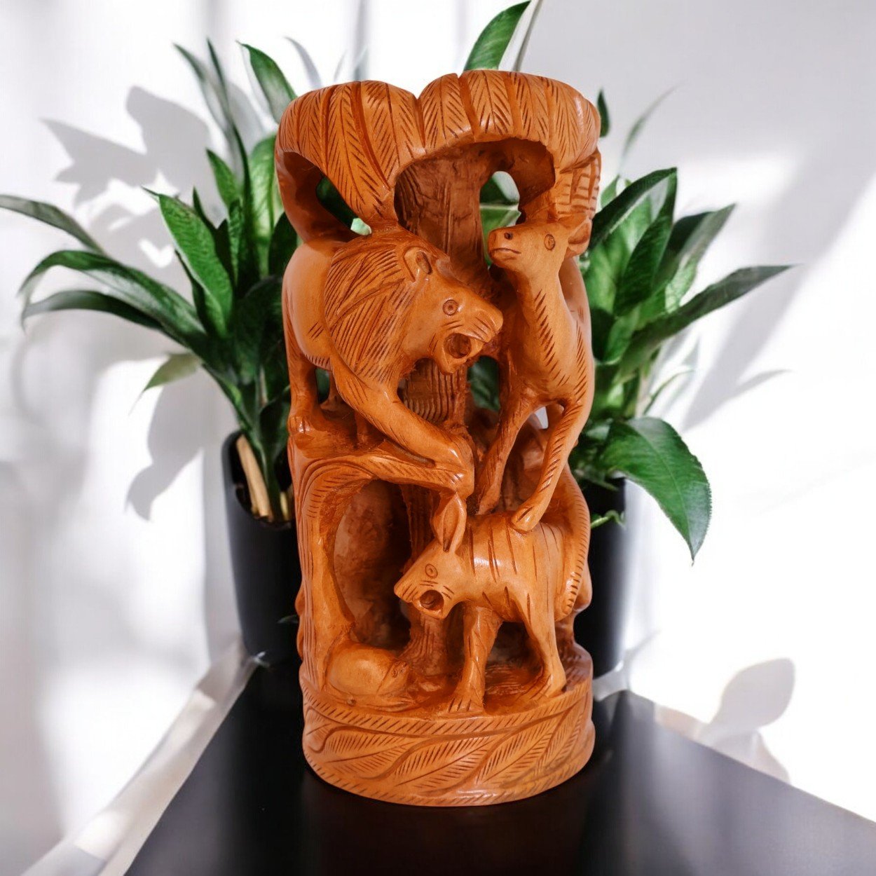 Handcrafted Wooden Wildlife Sculpture – A Symbol of Nature’s Harmony ...