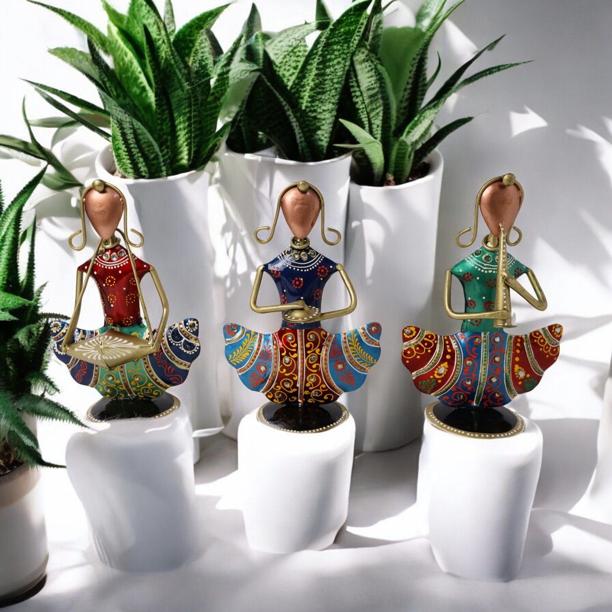 Handcrafted Metal Musical Doll Set – Set of 3 – UPR World